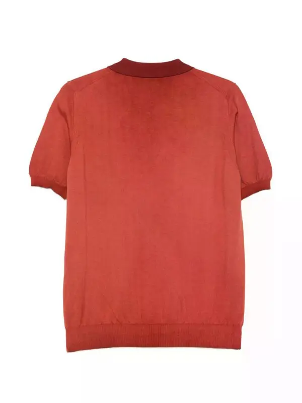 Alpha Studio Button Polo Shirt - Orange