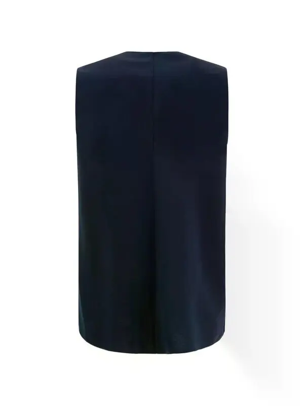 VIETTI Sleeveless V-neck Blouse