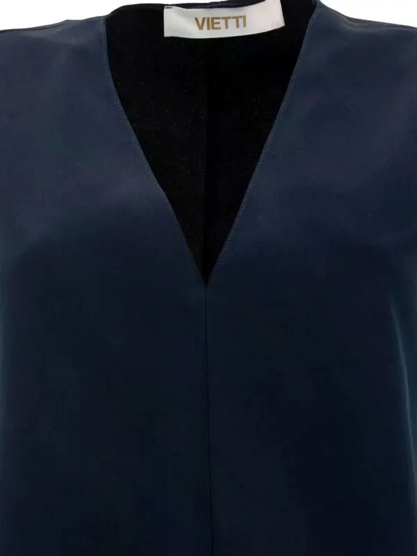 VIETTI Sleeveless V-neck Blouse