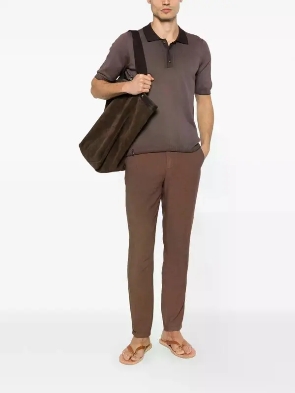 AROVESCIO Button Polo Shirt - Brown