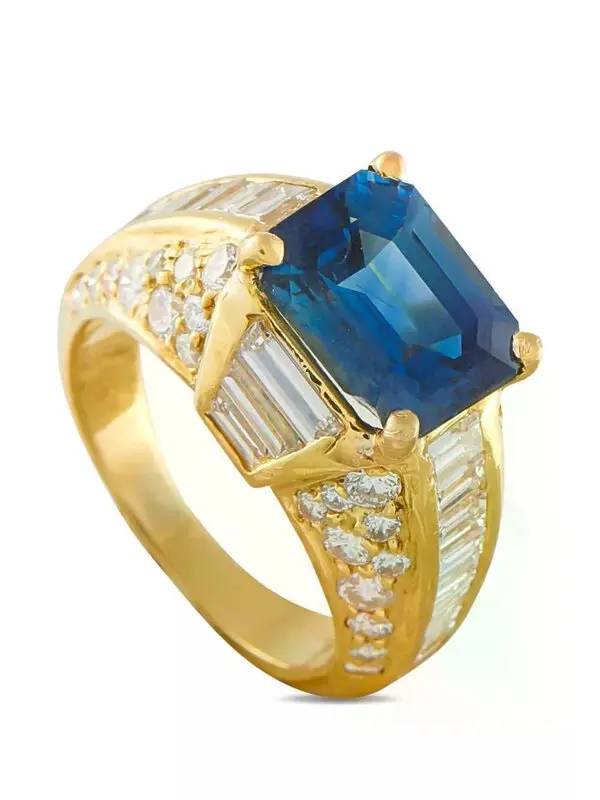 LB EXCLUSIVE 18k Yellow Diamond And Sapphire Ring - Gold