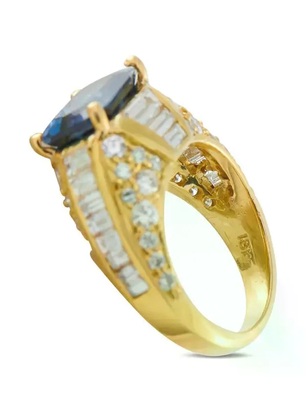 LB EXCLUSIVE 18k Yellow Diamond And Sapphire Ring