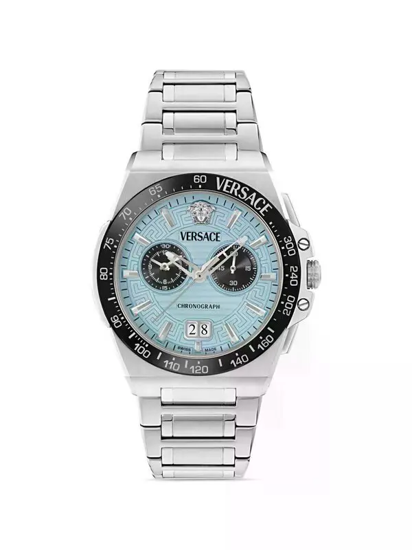 Versace Greca Reaction 43mm Watch - Blue