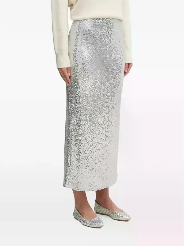 BENETTON Sequin-embellished Midi Skirt