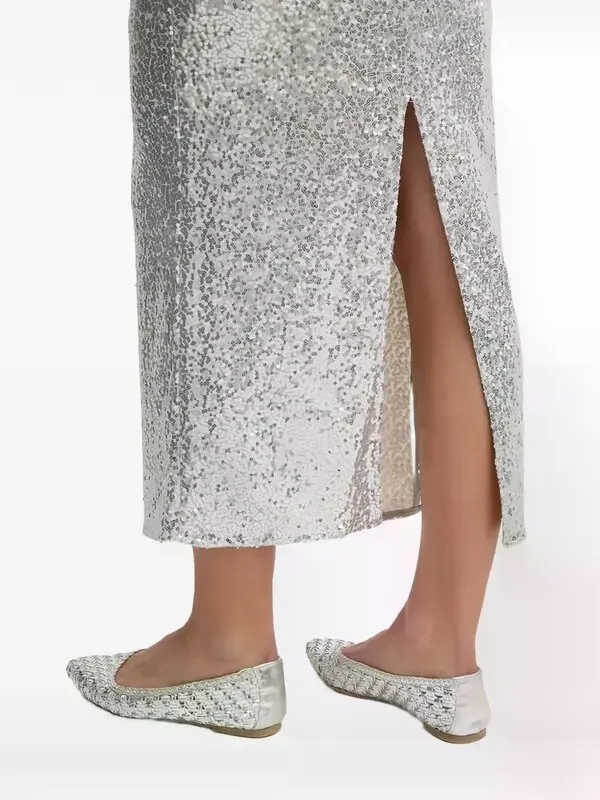 BENETTON Sequin-embellished Midi Skirt