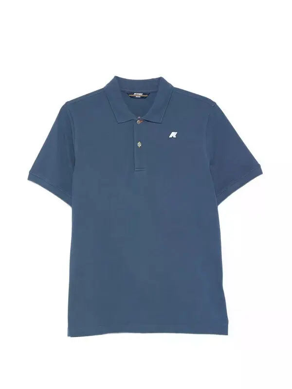 K-WAY Vinnie Logo Piqué Polo Shirt - Blue