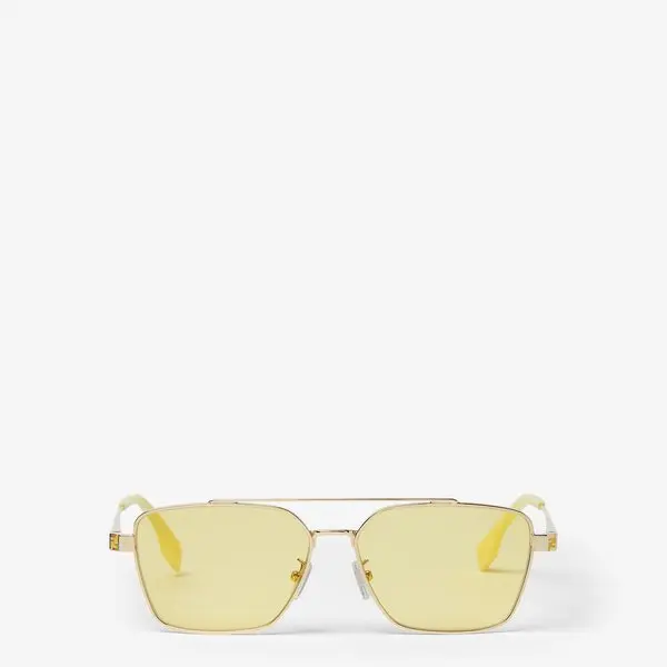 Fendi Square Pilot Sunglasses - Silver
