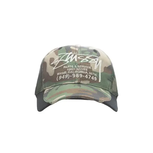 StÜssy Lp Service Mesh Strapback Cap - Green