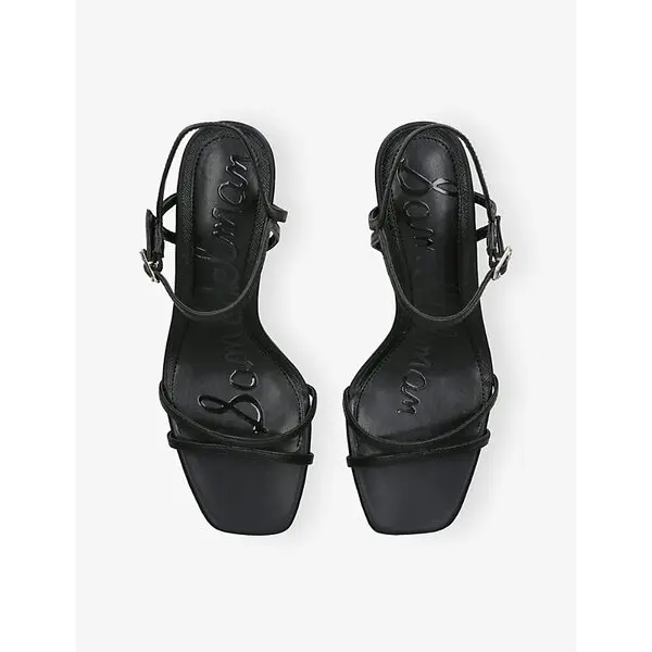 Sam Edelman Leather Heeled Sandals - Black