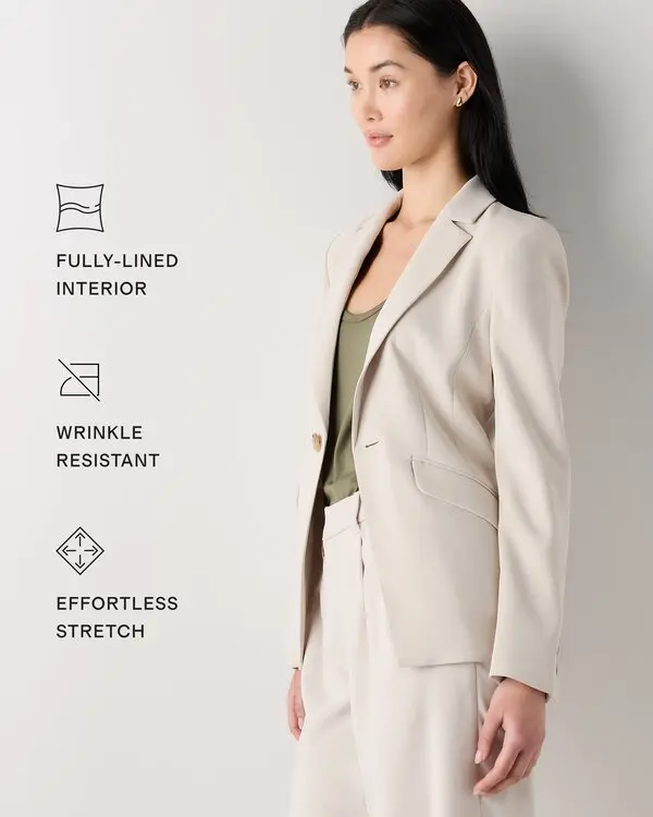 Quince Stretch Crepe Blazer - Sand