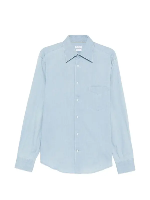 Brunello Cucinelli Cotton Shirt - Sky Blue