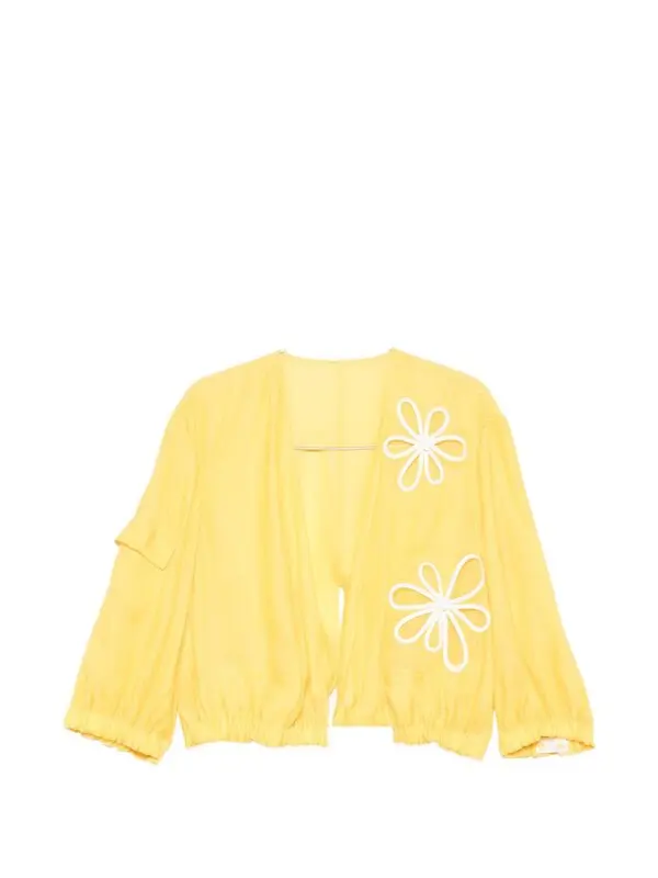 Fendi Embroidered Blouson Jacket - Yellow