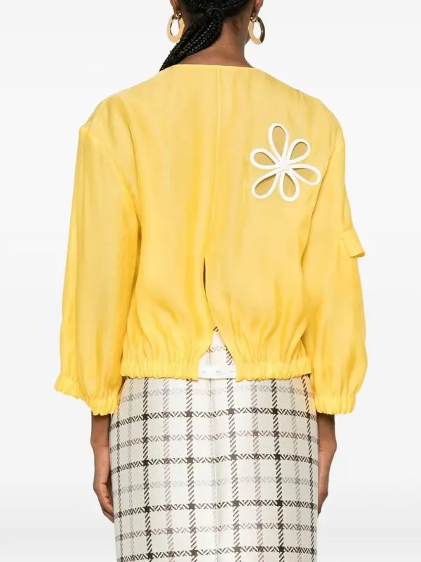 Fendi Embroidered Blouson Jacket - Yellow