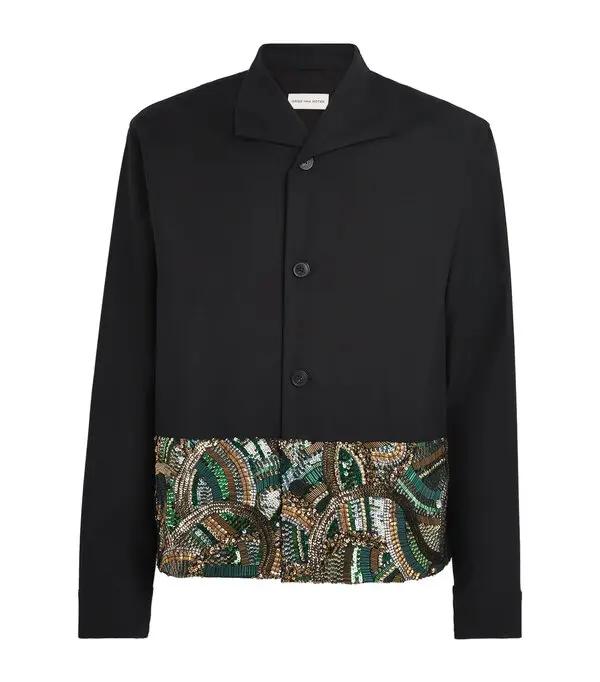 Dries Van Noten Cotton-wool Sequin Jacket