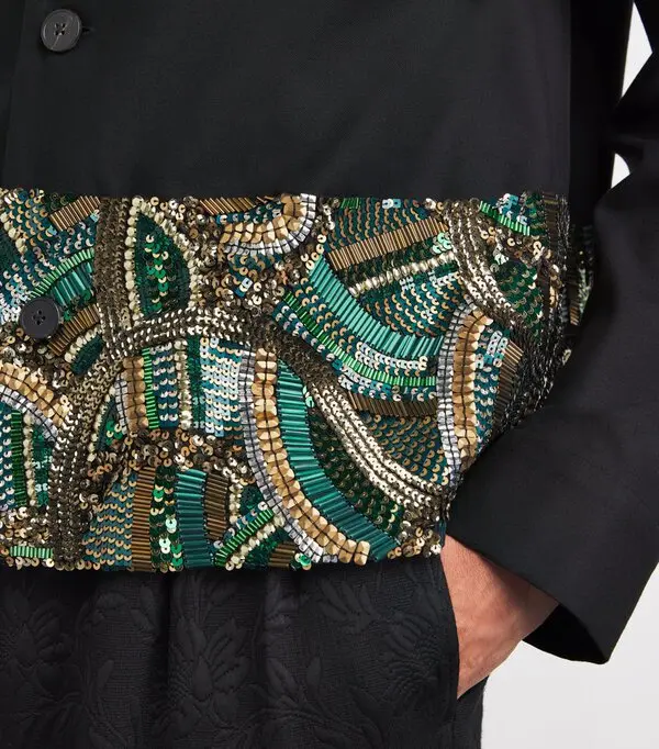 Dries Van Noten Cotton-wool Sequin Jacket