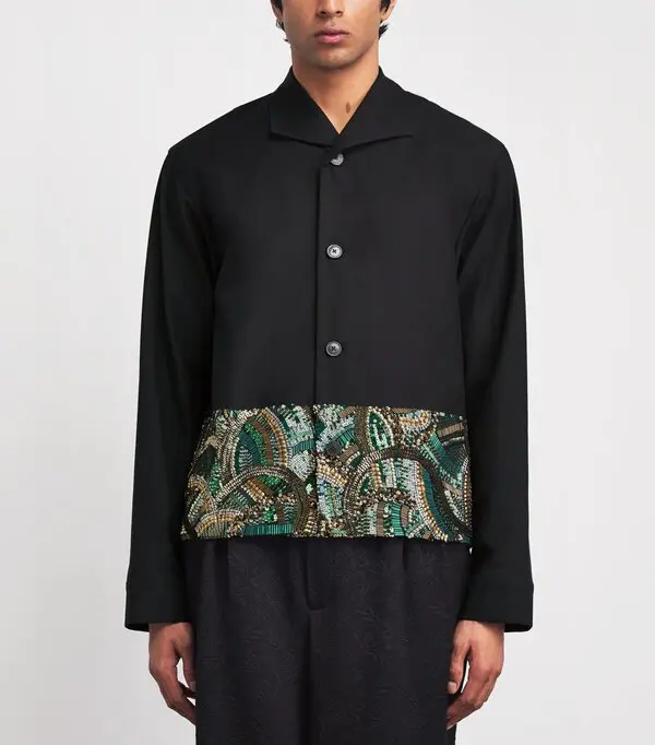 Dries Van Noten Cotton-wool Sequin Jacket
