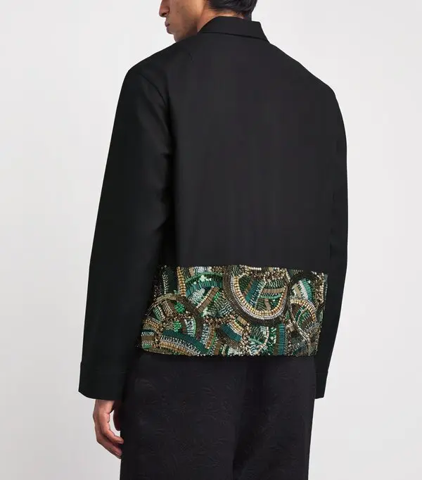 Dries Van Noten Cotton-wool Sequin Jacket