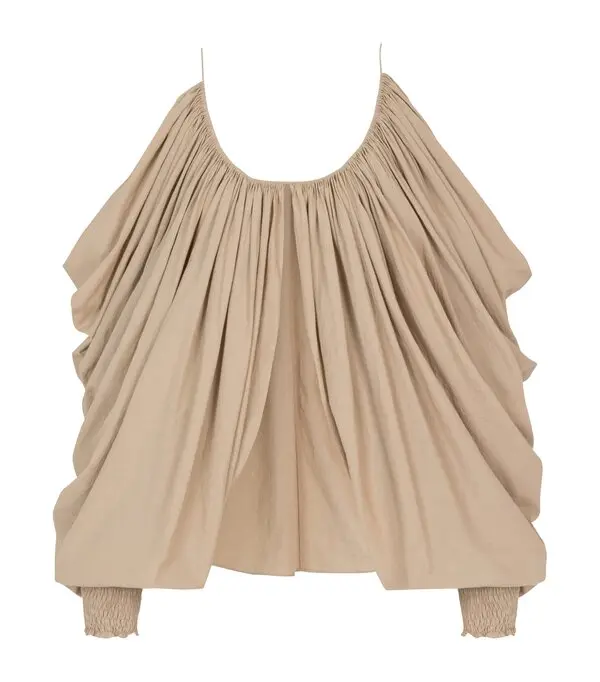 Balmain Strappy Blouse - Beige