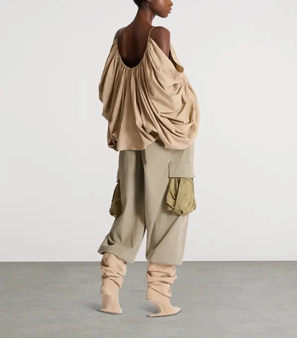 Balmain Strappy Blouse - Beige