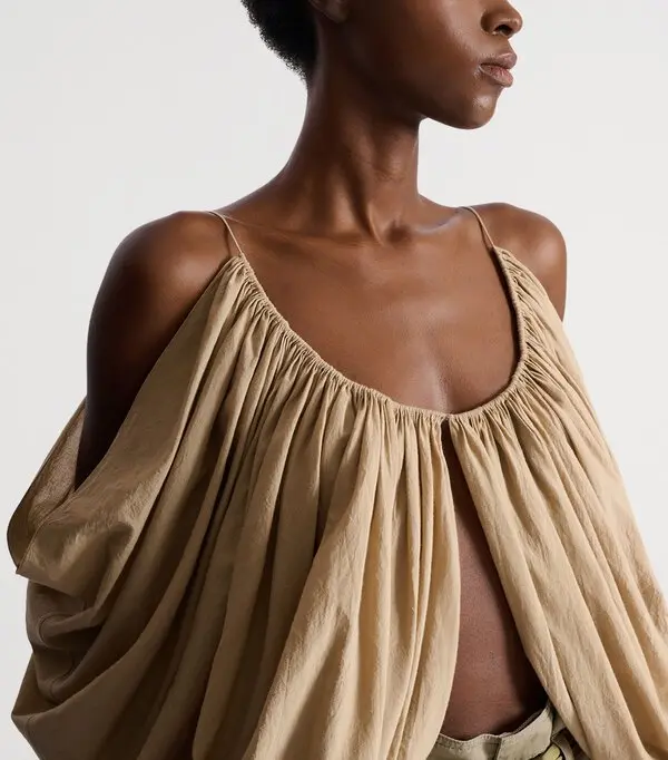 Balmain Strappy Blouse - Beige