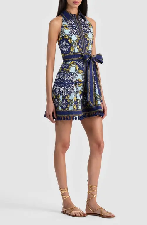 Alice + Olivia Lucy Print Mini Shirtdress
