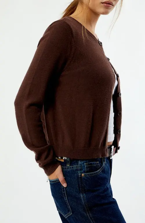 PACSUN Marley Button Front Cardigan - Brown