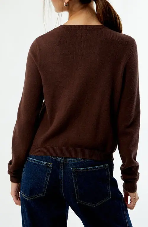 PACSUN Marley Button Front Cardigan - Brown