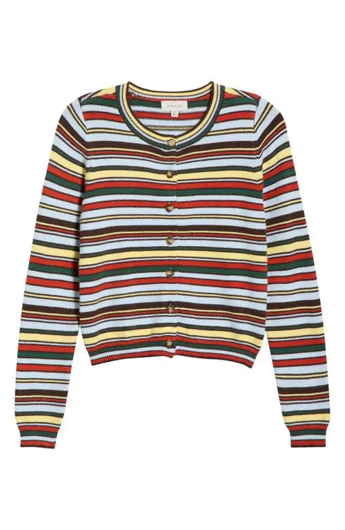 PACSUN Marley Button Front Cardigan - Stripe
