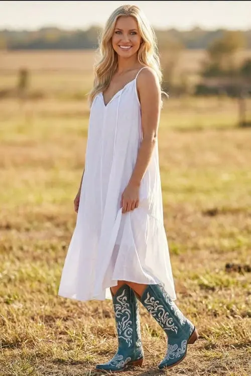 MALIBU BEACH Premium Western Leather Boots
