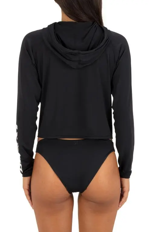 Hurley Cropped Cover-up Hoodie - Black