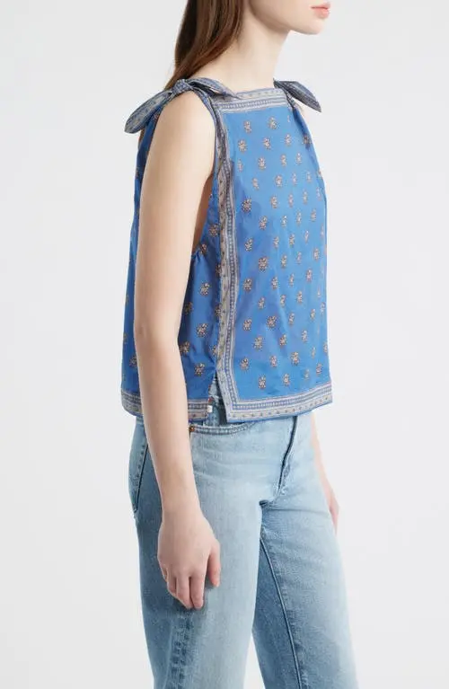 DÔEN Amalia Print Tie Shoulder Sleeveless Top