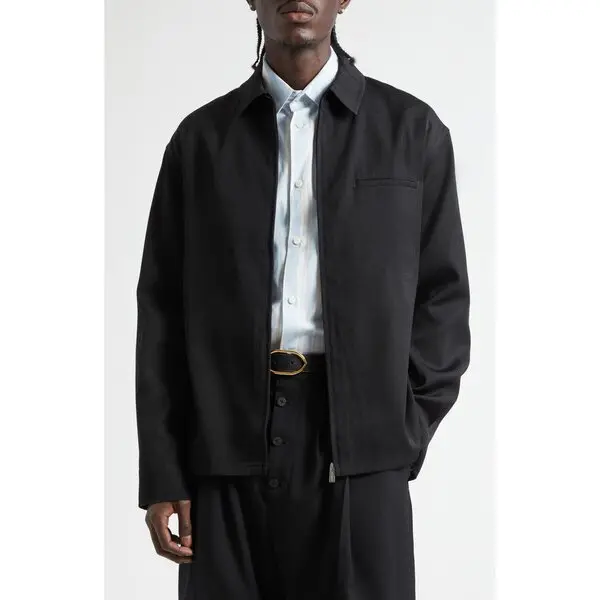 Jacquemus La Chemise Mecano Zip Workwear Shirt - Black