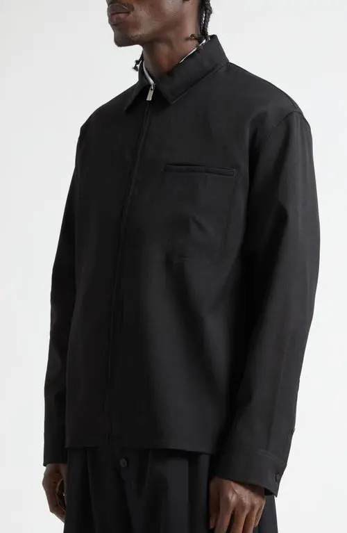 Jacquemus La Chemise Mecano Zip Workwear Shirt - Black