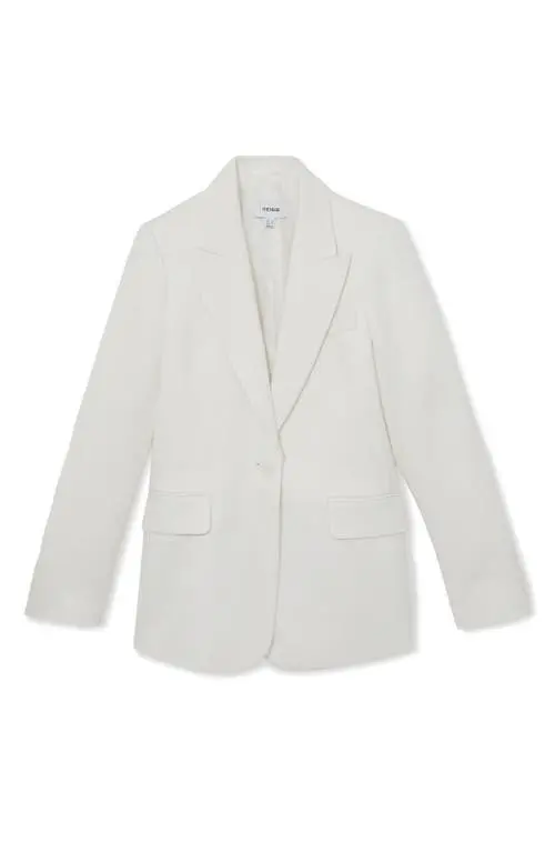 REISS Alyx Texture One-button Linen-blend Blazer
