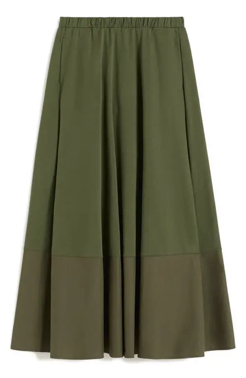 MM BY MAX MARA Mixed Media Maxi Dress - Moss Green