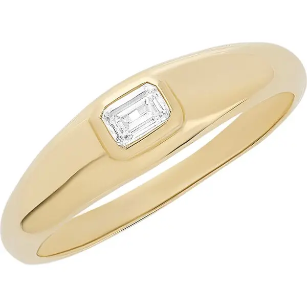 Lana Jewelry 14k Gold Emerald Cut Diamond Ring - 14k Yellow Gold