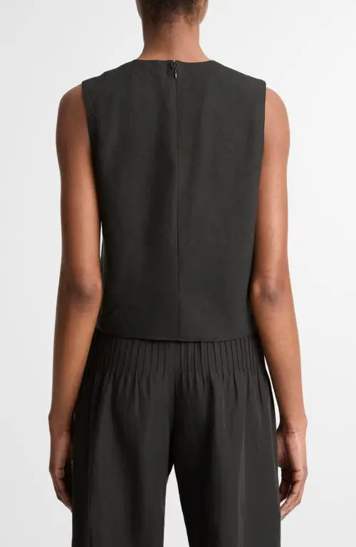 Vince Sleeveless Crop Top - Black