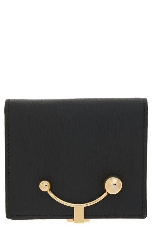 Strathberry Crescent Leather Bifold Wallet - Black