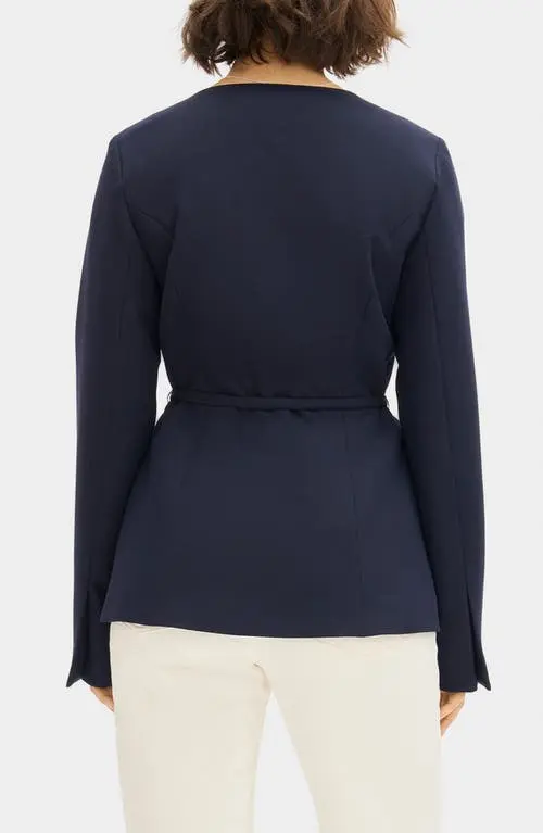 ALIGNE Parker Collarless Jacket - Navy