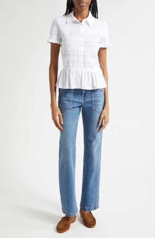 Veronica Beard Dylan Straight Leg Jeans