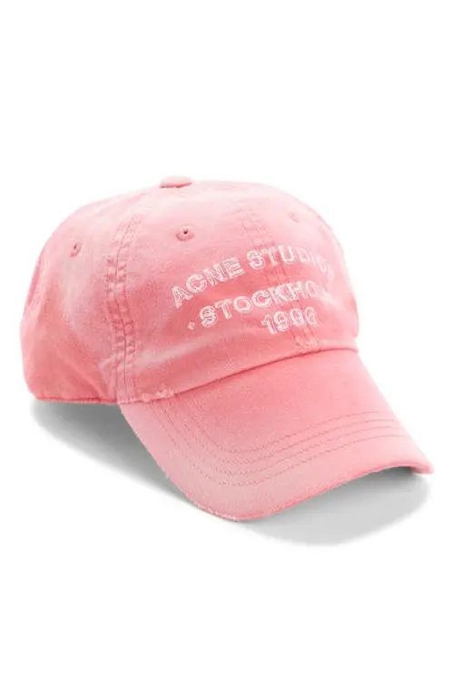 Acne Studios Distressed Baseball Cap - Red