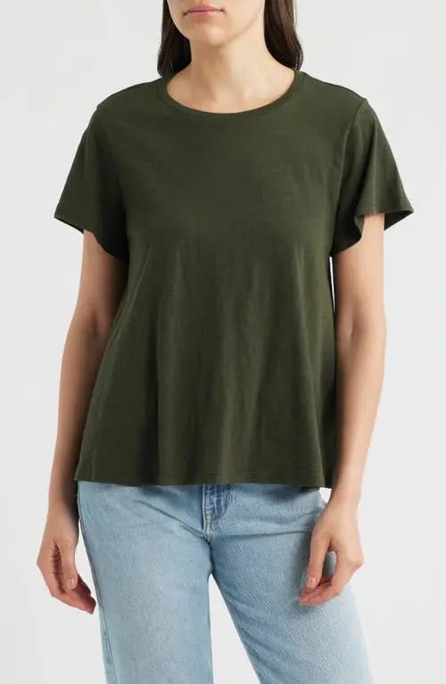 Eileen Fisher Crewneck Organic Cotton T-shirt - Seaweed