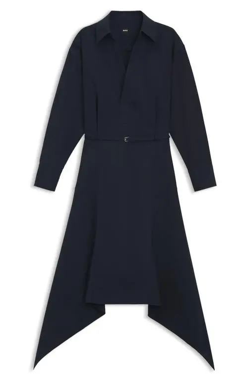 BOSS Doloh Long-sleeve Shirtdress - Sky Captain