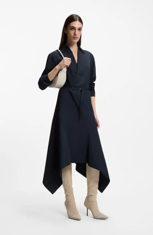 BOSS Doloh Long-sleeve Shirtdress - Sky Captain