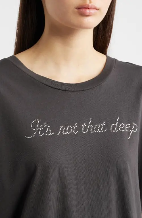 Daydreamer Cotton T-shirt With Rhinestone Script