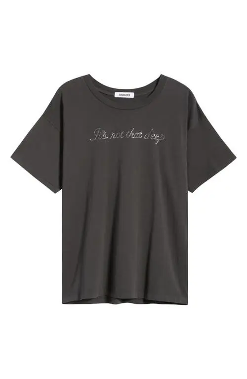 Daydreamer Cotton T-shirt With Rhinestone Script
