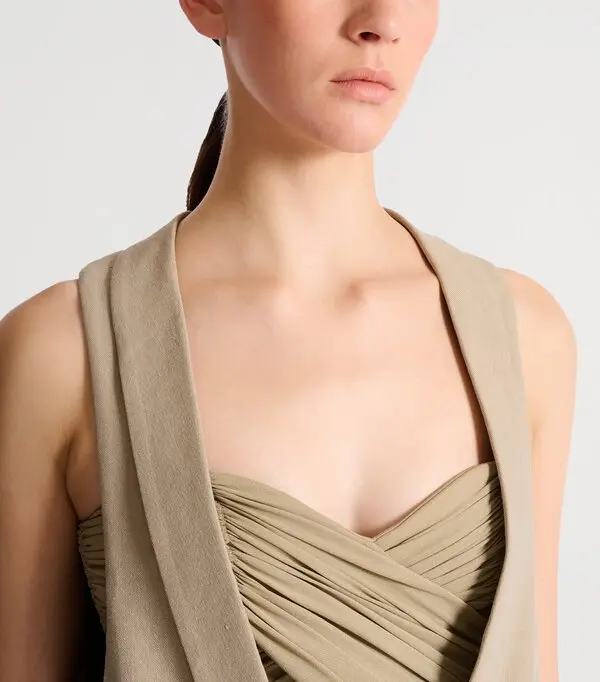 Balmain Linen-cotton Oversized Waistcoat - Beige