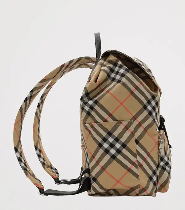 Burberry Check Print Backpack - Neutral