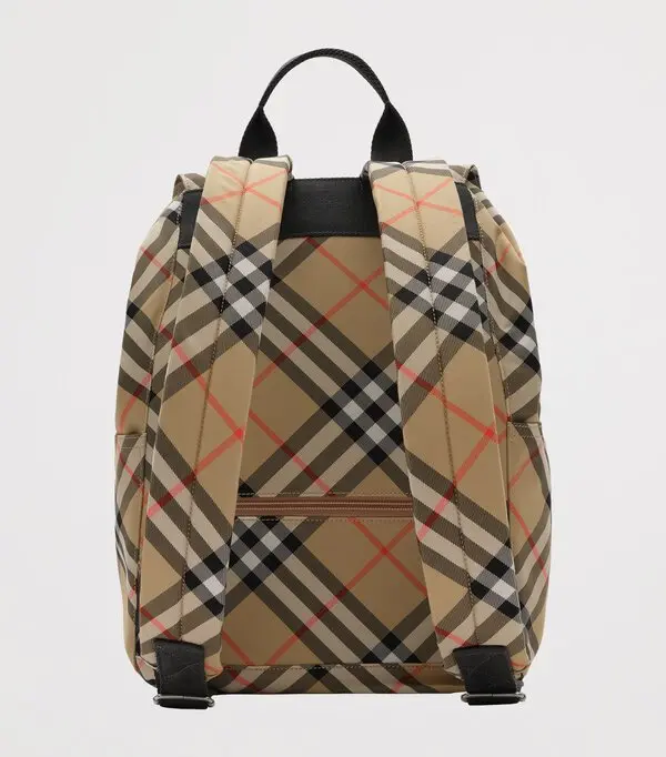 Burberry Check Print Backpack - Neutral