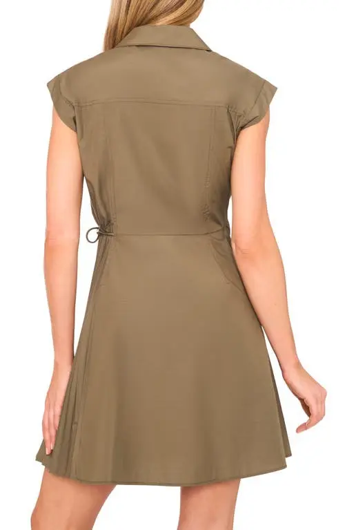 Halogen Pleated Wrap Mini Dress